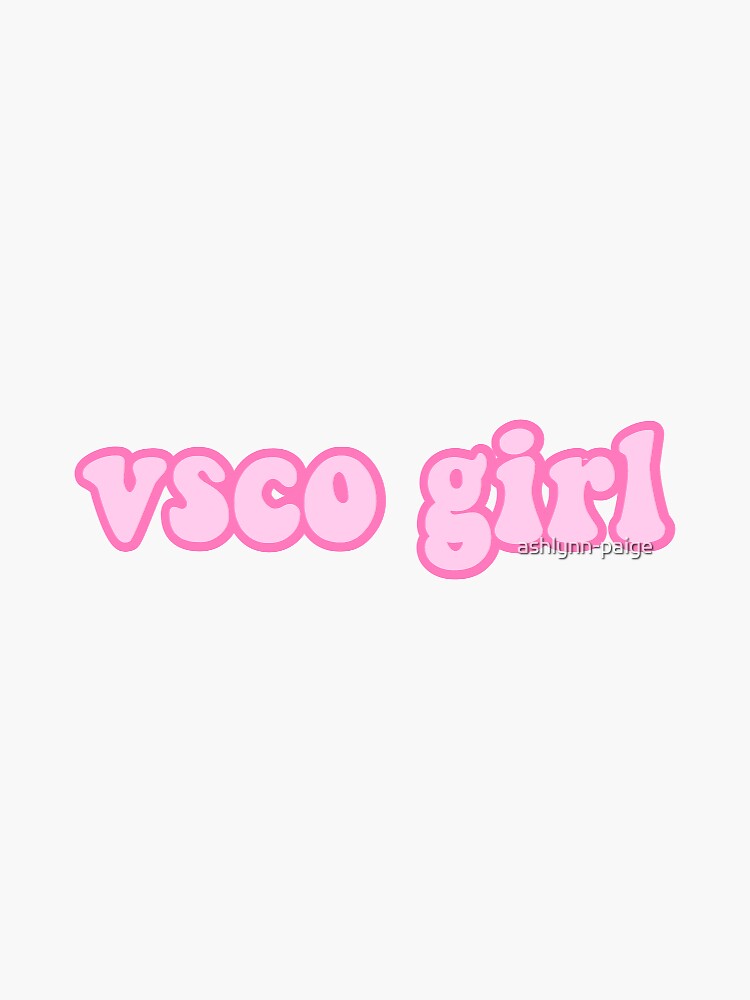 "pink vsco girl " Sticker by ashlynn-paige | Redbubble