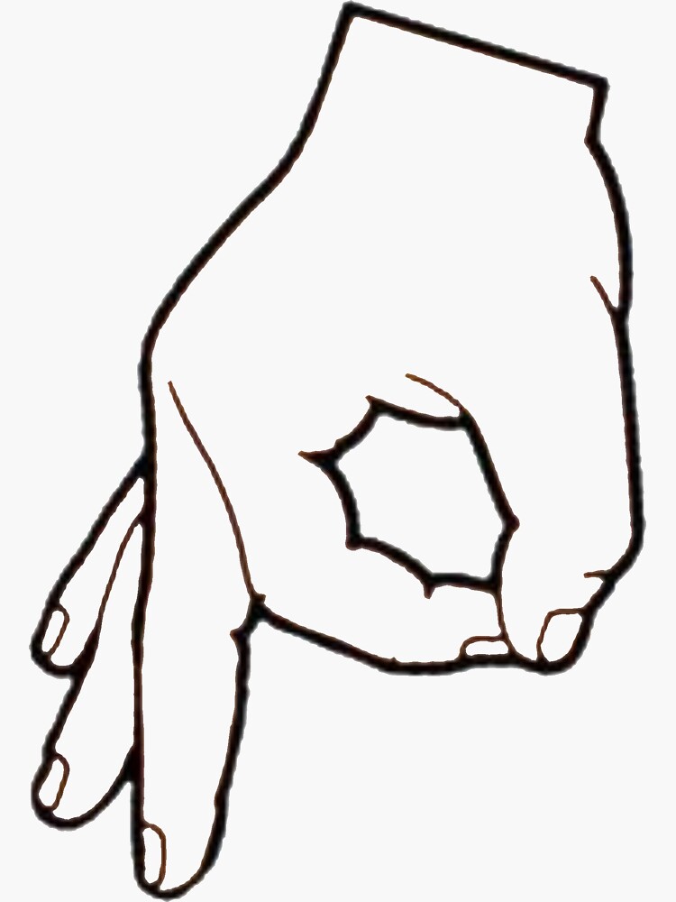 "Gottem Hand Sign Trick" Sticker for Sale by Rorthalos | Redbubble