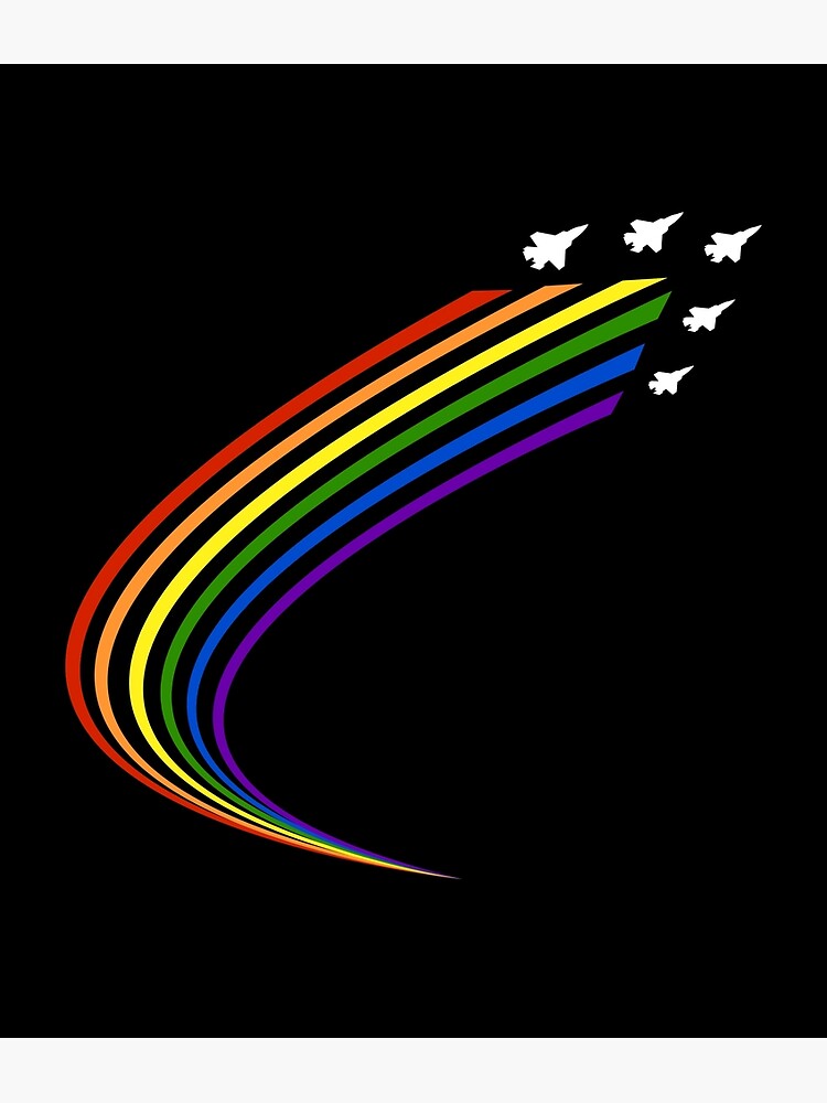 "Airforce squadron flying LGBT pride flag with F-35 Fighter Jets" Art ...