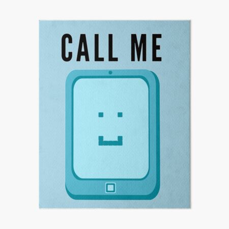 Lámina rígida «'Call Me' Cute Call Me Message con diseño de teléfono de ...