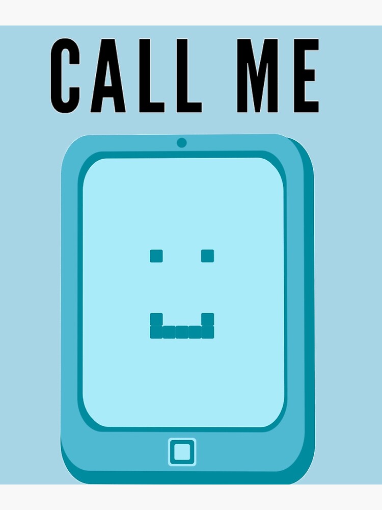 Lámina fotográfica «'Call Me' Cute Call Me Message con diseño de ...