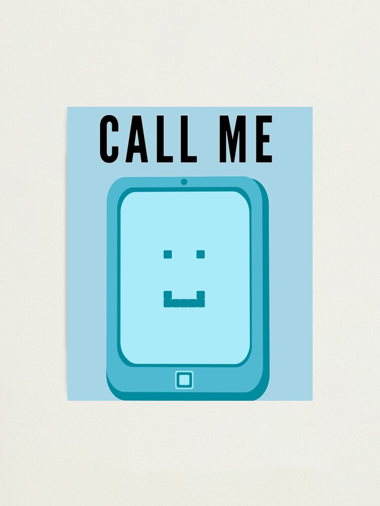 Lámina fotográfica «'Call Me' Cute Call Me Message con diseño de ...