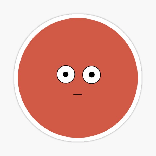 "Red cartoon surprised face" Sticker by sophiangould | Redbubble