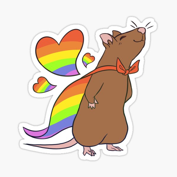 "Super Gay Pride Mouse" Sticker by Captora | Redbubble