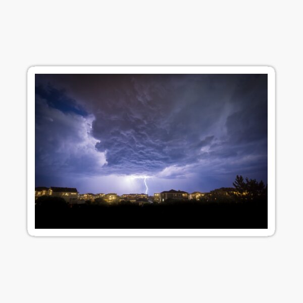 "Summer thunderstorm lightning on the outer banks" Sticker for Sale by ...