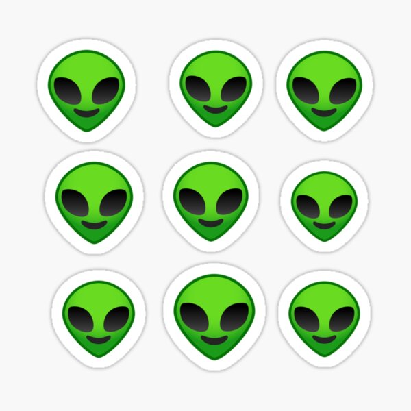 "Alien emoji sticker pack" Sticker by Fashsion2016 | Redbubble