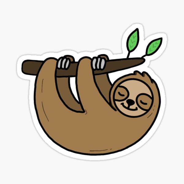 "hanging sloth" Sticker for Sale by mckinleyc | Redbubble