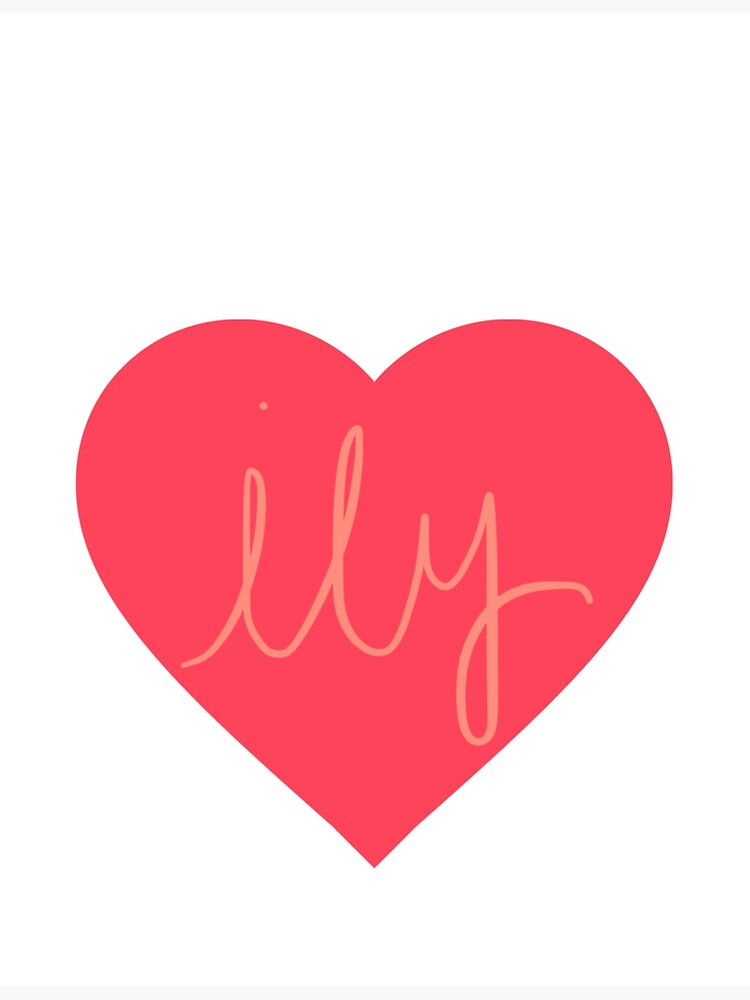 "ily written heart" Sticker for Sale by sydneyrfoster | Redbubble
