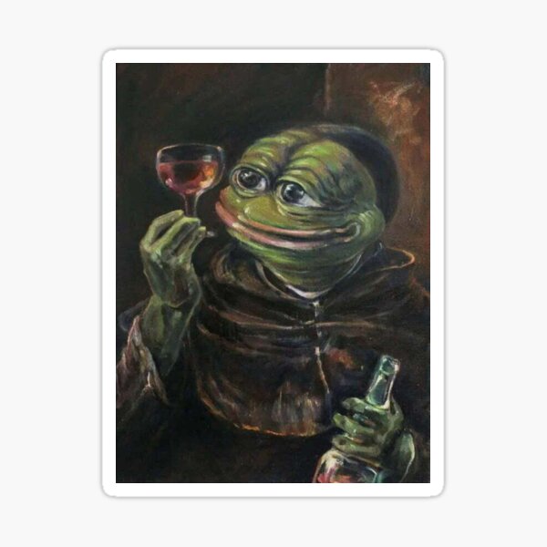 "Pepe Monk" Sticker by Pepe-Dealer | Redbubble