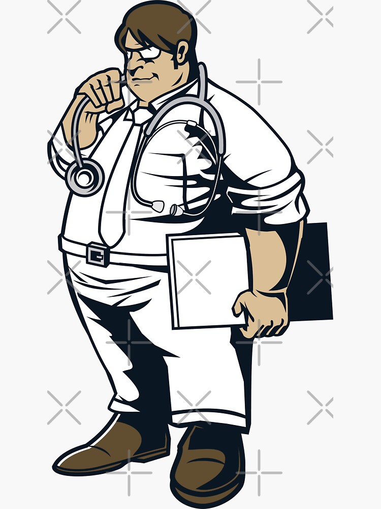 "Fat Doctor" Sticker by masum8282 | Redbubble