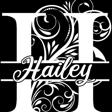 "Personalized Name Monogram H - Hailey - Letter H - White" Sticker for ...