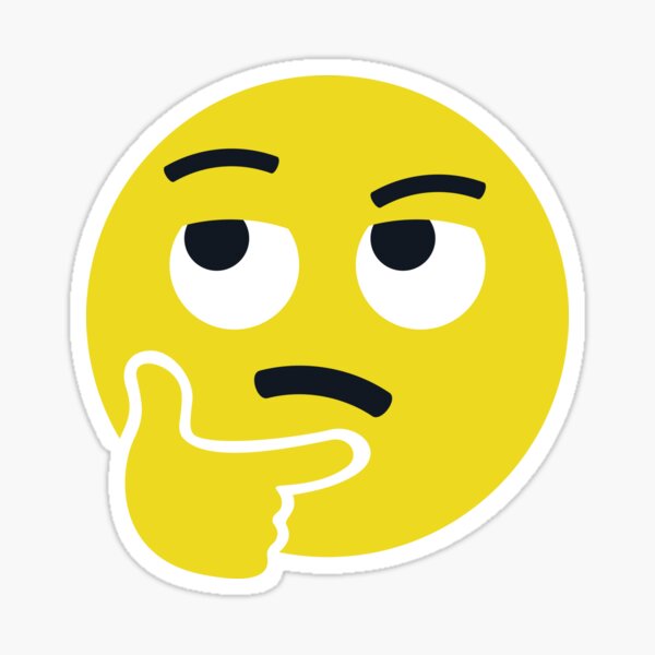 "Denken Smiley, Kinn Daumen, Schatten werfen, Skeptisch, Emoticon ...