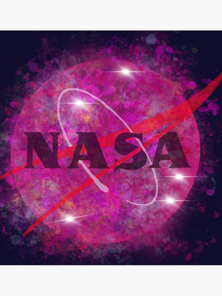 "Nasa pink logo" Sticker by Maja392 | Redbubble