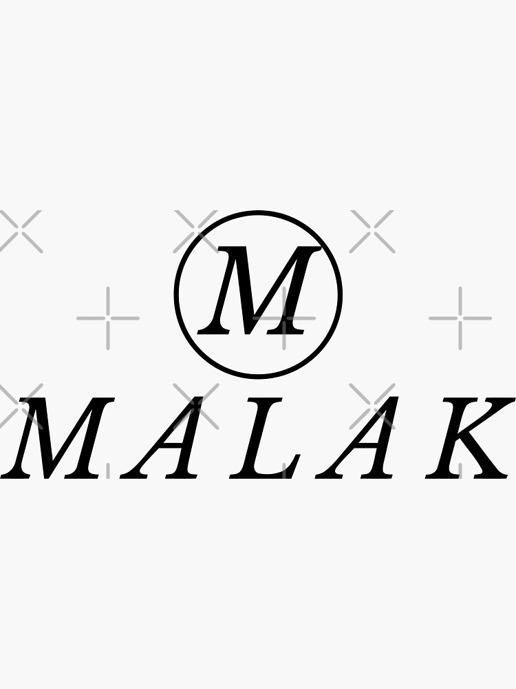 "Malak name design" Sticker for Sale by danyc88 | Redbubble