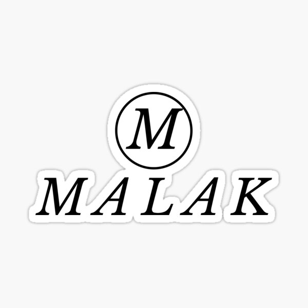 "Malak name design" Sticker for Sale by danyc88 | Redbubble