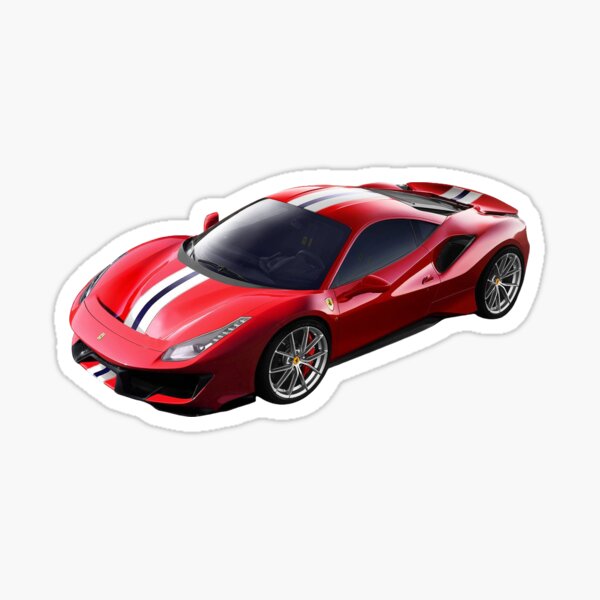 "FERRARI 488 PISTA" Sticker by johnsolidus | Redbubble