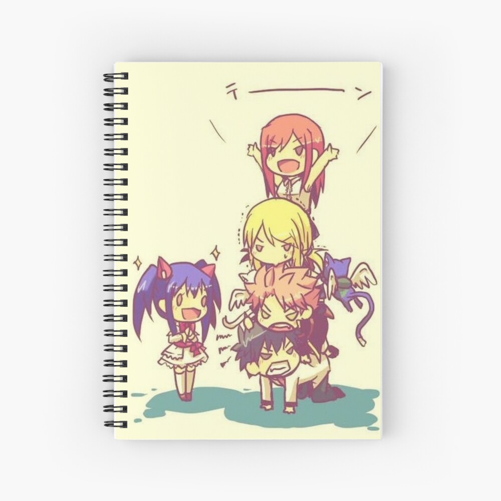"Chibi Fairy Tail" Spiral Notebook for Sale by foxxykitten | Redbubble