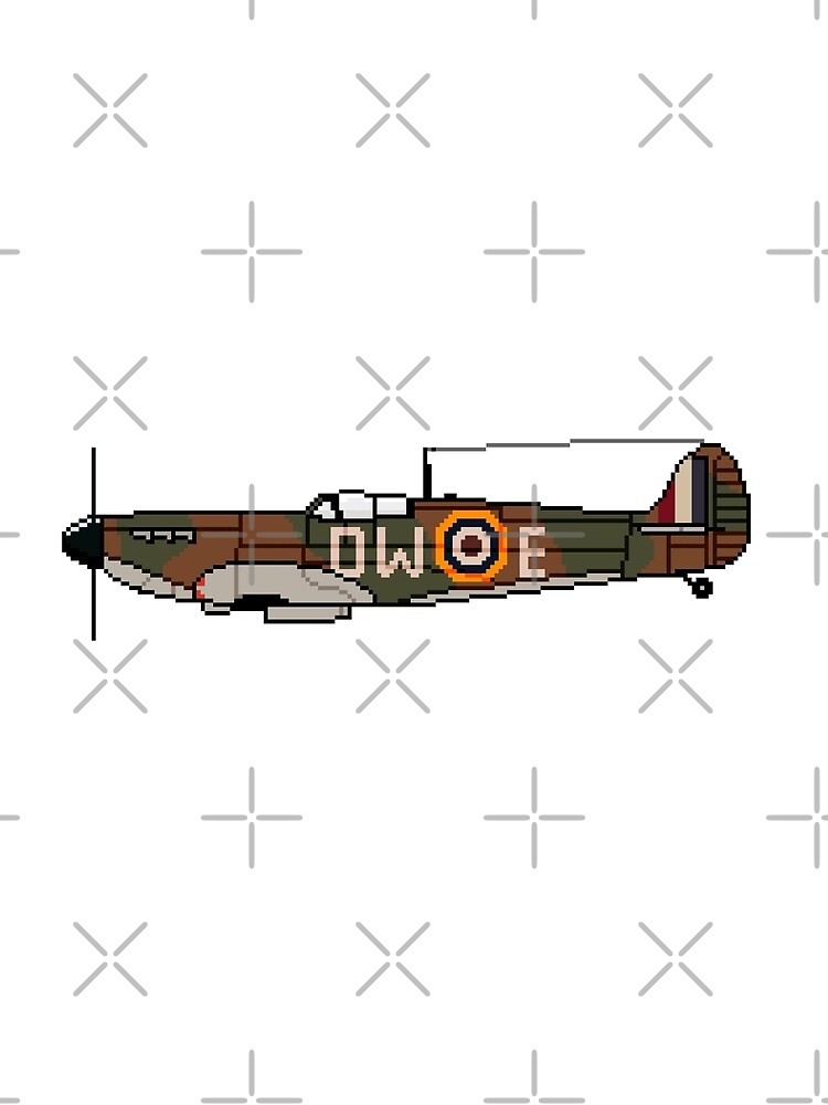"WW2 Pixel Plane - Spitfire Mk.I" Art Print by Tobler1982 | Redbubble