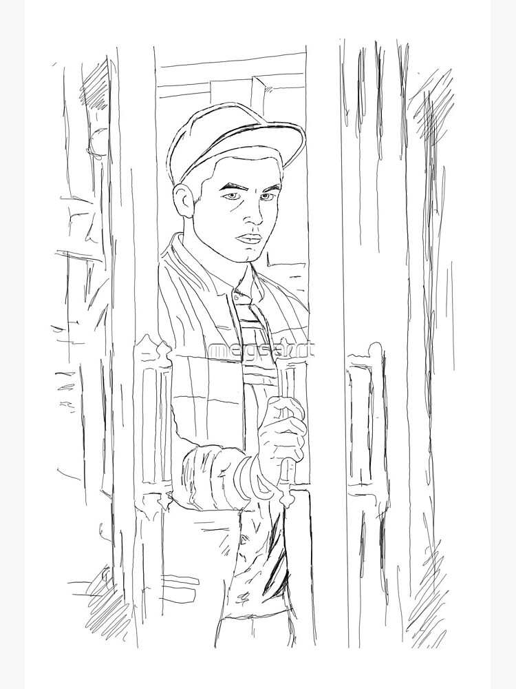 "Kingsman Eggsy Line Drawing " Art Board Print for Sale by megsarrt ...