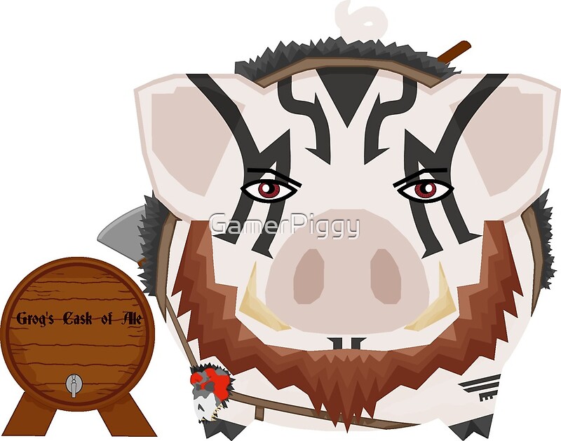 "Grog with his Grog with Beard" by GamerPiggy | Redbubble
