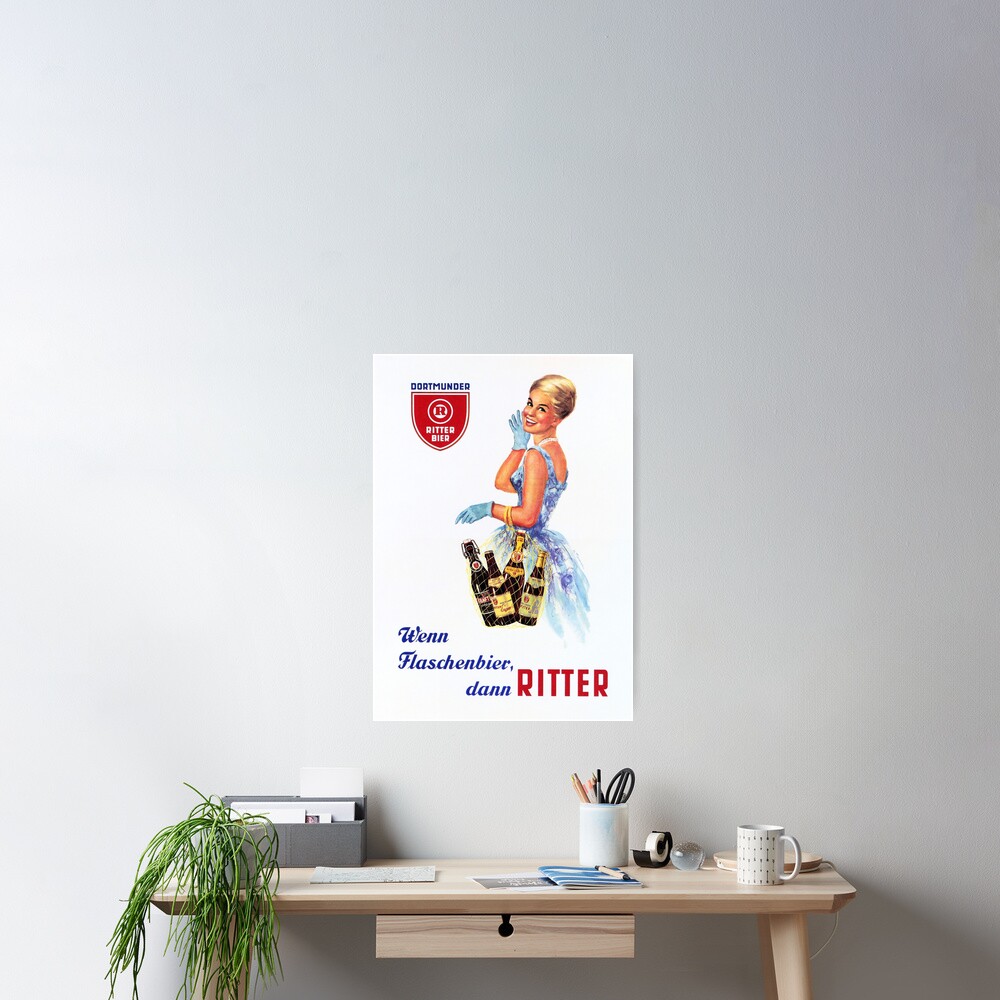 "DORTMUNDER RITTER BIER Deutsches Bier Retro Deutsche Werbung Art.-Nr ...