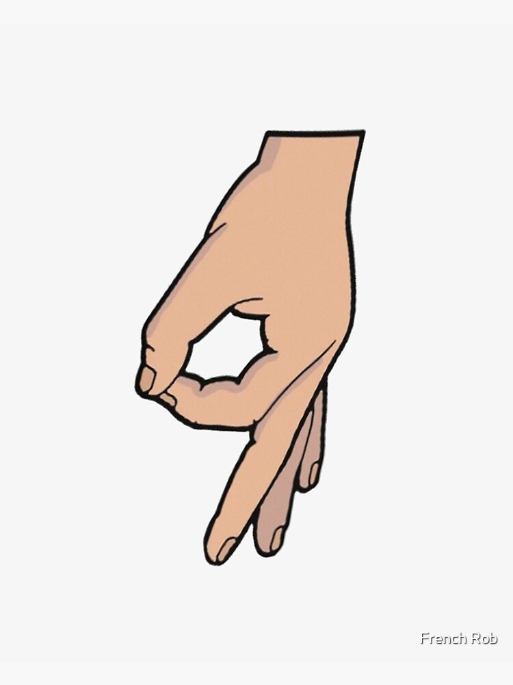 "circle game hand" Sticker by robinchevallier | Redbubble