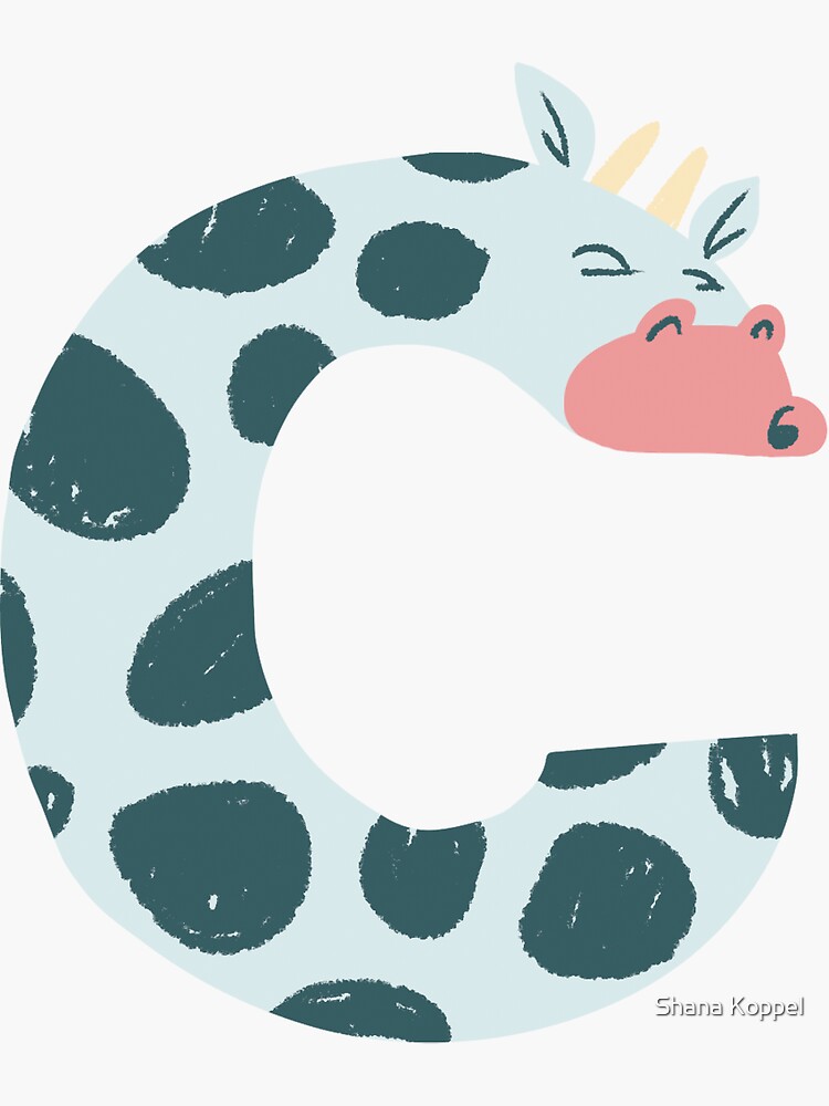 "C is for Cow" Sticker for Sale by ShanaRK | Redbubble