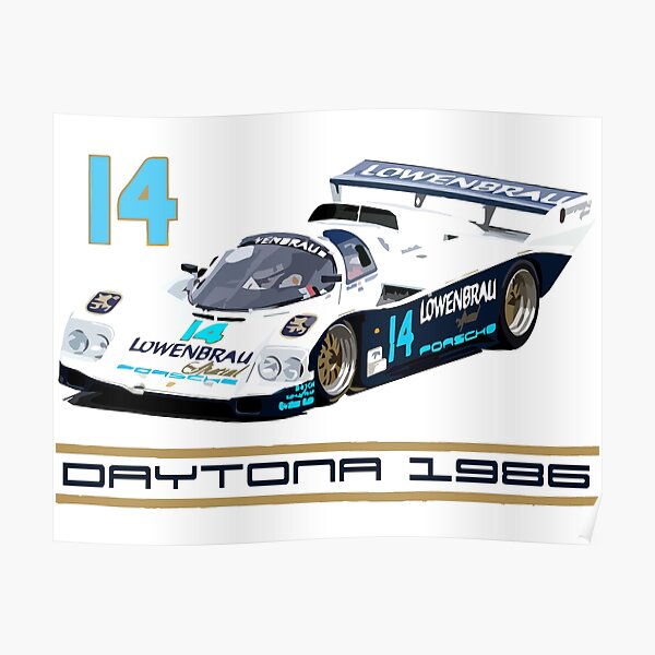 "Derek Bell 962 IMSA GTP Group C Race Car" Poster by FromThe8Tees ...