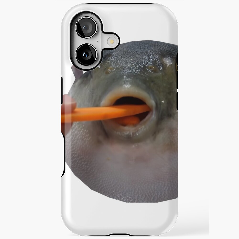 "pufferfish eating carrot" Sticker for Sale by plabfish | Redbubble