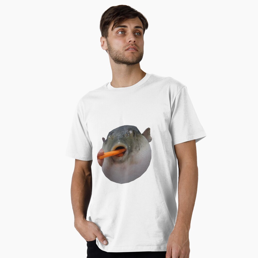 "pufferfish eating carrot" Sticker for Sale by plabfish | Redbubble