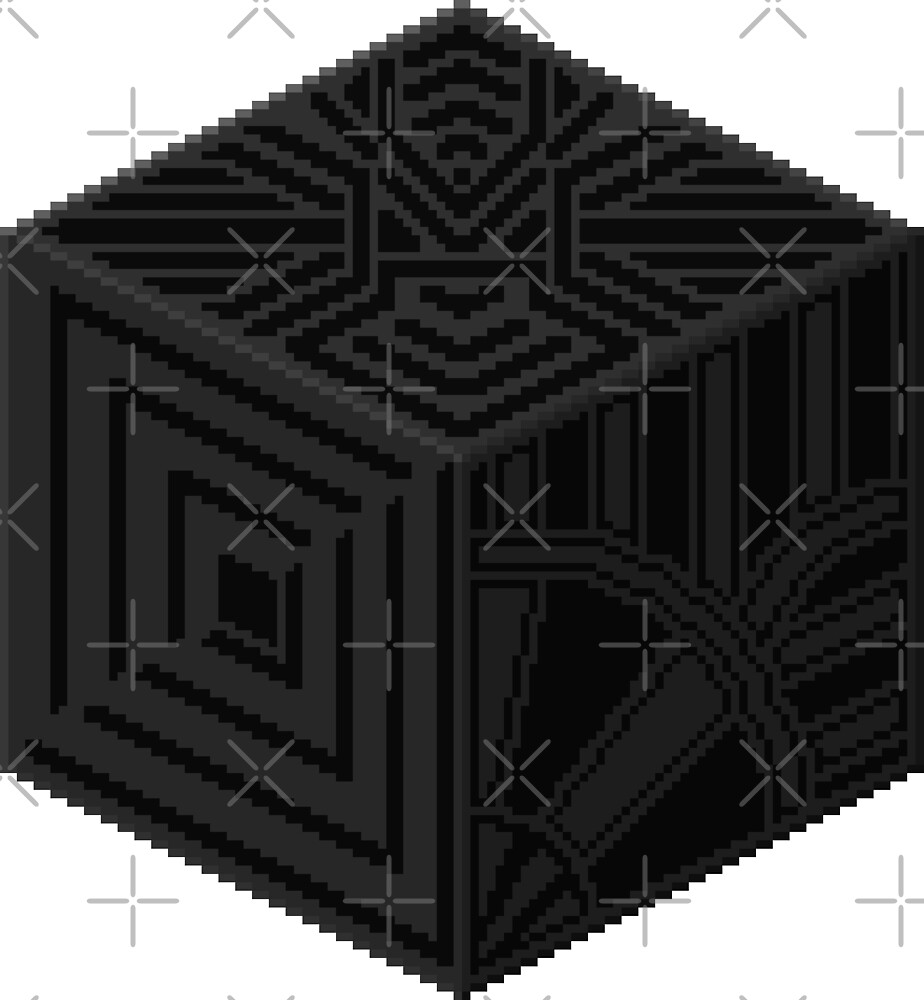 "Pixel Art Black Cube Pattern" by Gavirlas | Redbubble