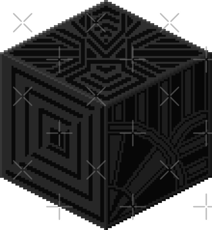 "Pixel Art Black Cube Pattern" by Gavirlas | Redbubble