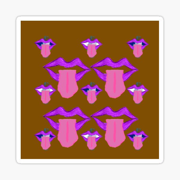 "Lippy tongue" Sticker for Sale by Parcellesdemumu | Redbubble