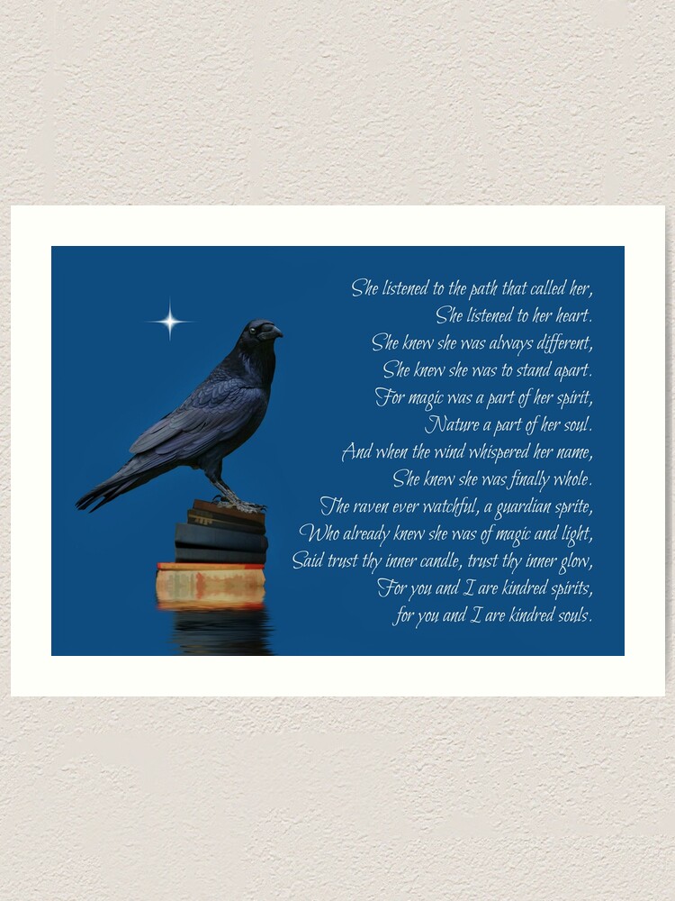 "Wicca Wiccan Natural Witchcraft Inspired Poem with Raven Books and ...