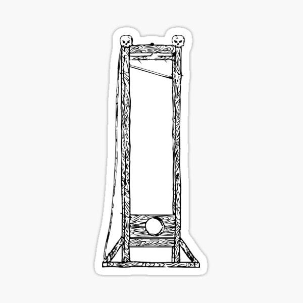 "Guillotine" Sticker by 6athed | Redbubble