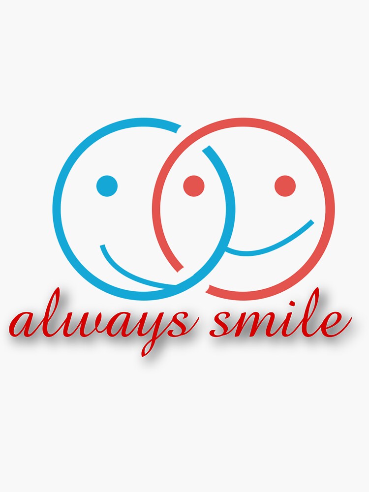 "Always smile design for Redbubble" Sticker for Sale by Kumud123 ...