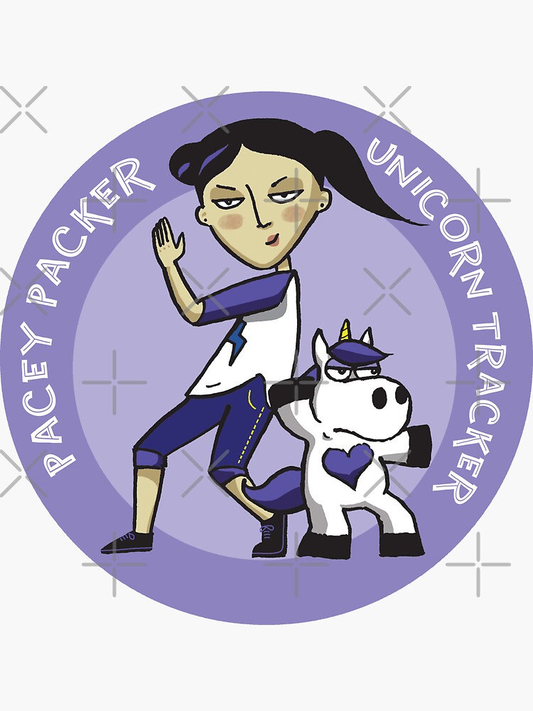 "Pacey Packer Unicorn Tracker Action Pose" Sticker for Sale by ...