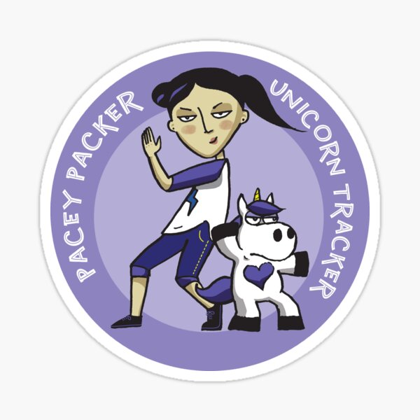 "Pacey Packer Unicorn Tracker Action Pose" Sticker for Sale by ...