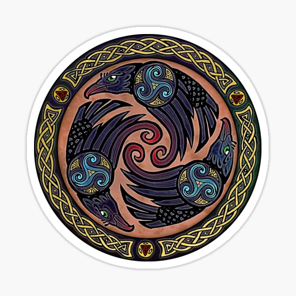 "Celtic Ravens" Sticker for Sale by flamepointart | Redbubble