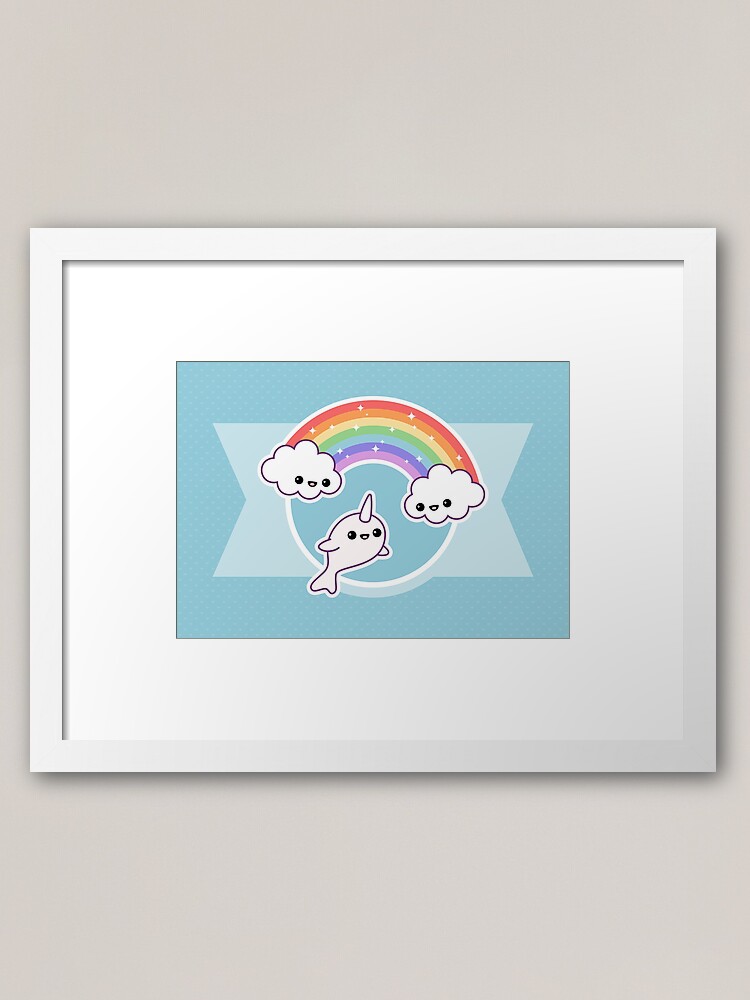"Flying Narwhal" Framed Art Print for Sale by sugarhai | Redbubble