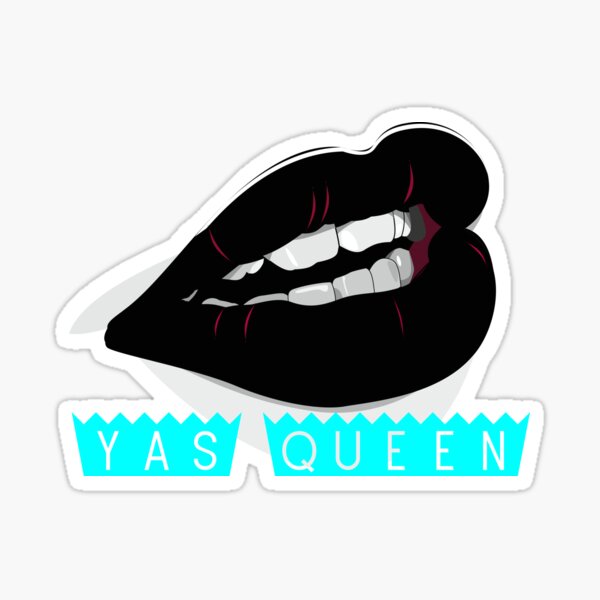 "YAS QUEEN!" Sticker for Sale by EmelineDesign | Redbubble