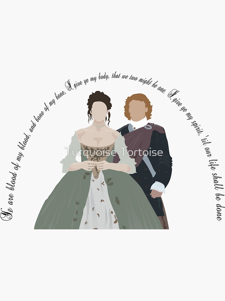 "Copy of Outlander - Jamie and Claire Fraser's wedding" Sticker by ...