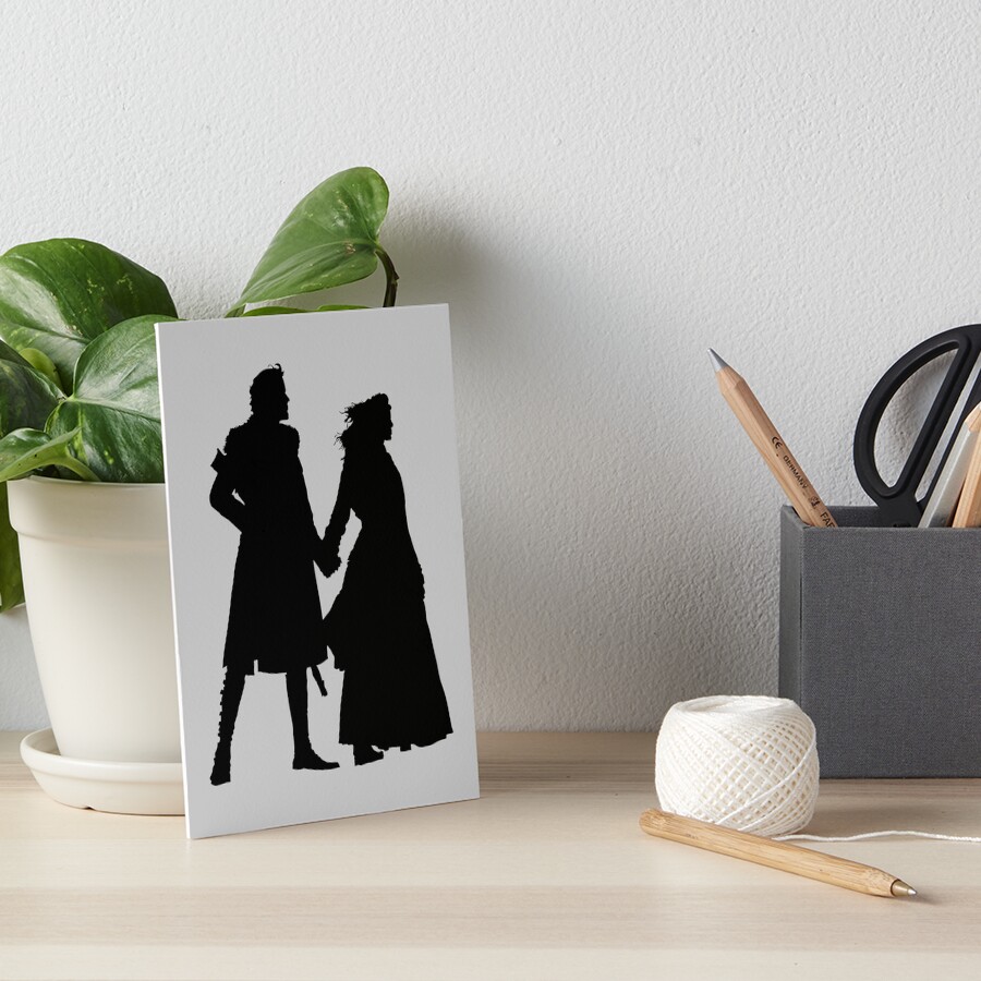 "Outlander - Jamie and Claire Fraser outline" Art Board Print by ...