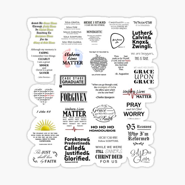 "Giant Reformed Christian Sticker Set of 30 Stickers!" Sticker for Sale ...