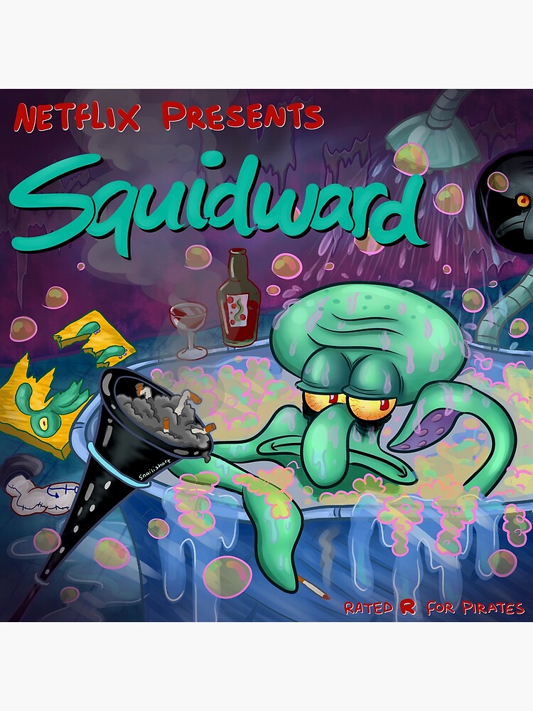 "Squidward" Art Print for Sale by Snailishart | Redbubble