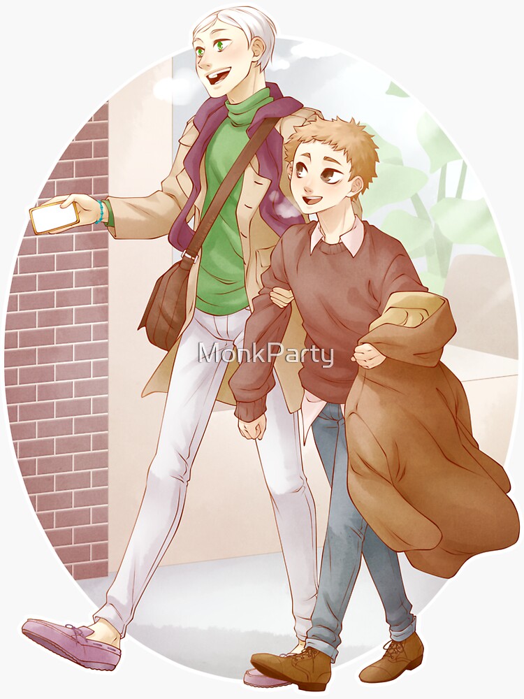 "HQ - Yaku/Lev Winter Walk" Sticker for Sale by MonkParty | Redbubble