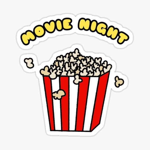 "Movie night" Sticker by AmalieT | Redbubble