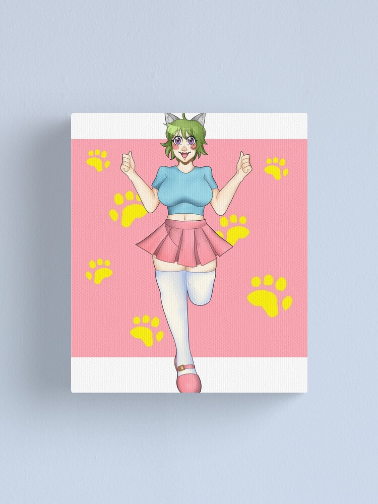 "Raku Chan Nyan Neko Sugar Girls" Canvas Print by nyanuko | Redbubble
