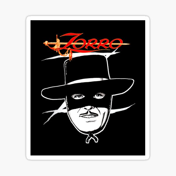 "Zorro fan art" Sticker for Sale by Indigenous-Bert | Redbubble