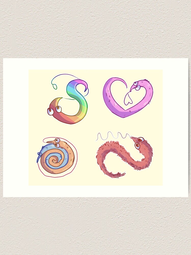 "Worms on a string!" Art Print for Sale by opatoes | Redbubble